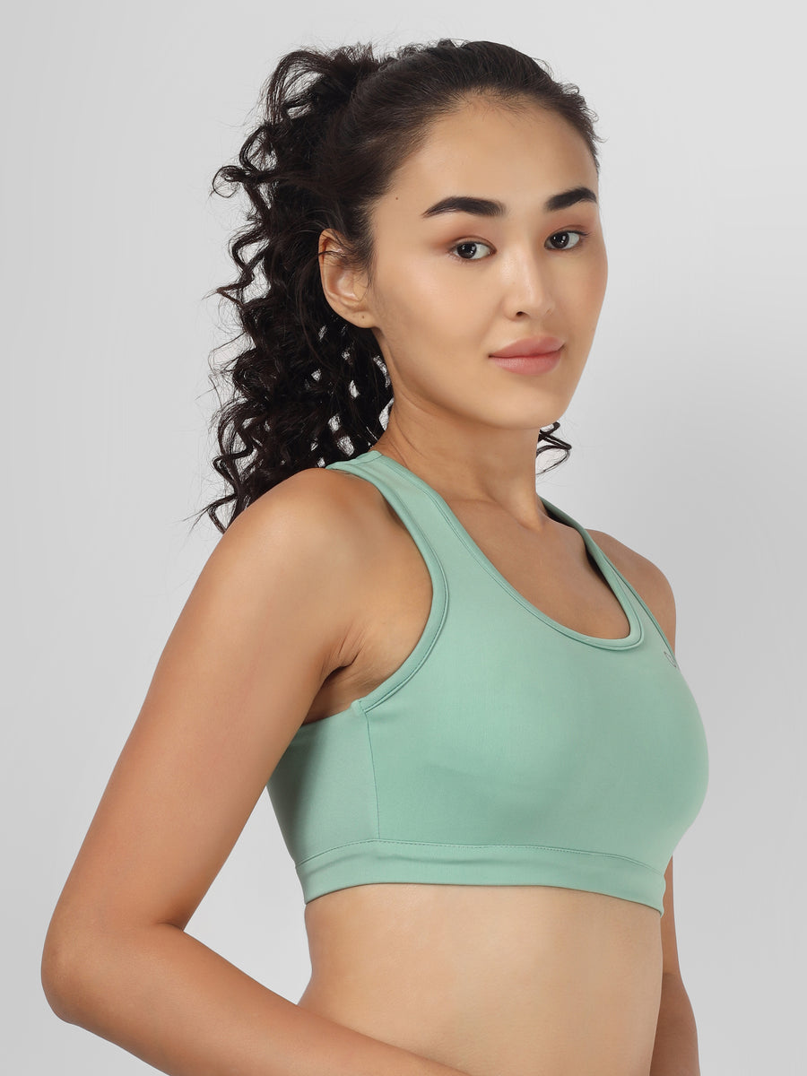 Creeluxe Active Racer Back Sunset Orange Women's Sports Bra | Creez – CREEZ