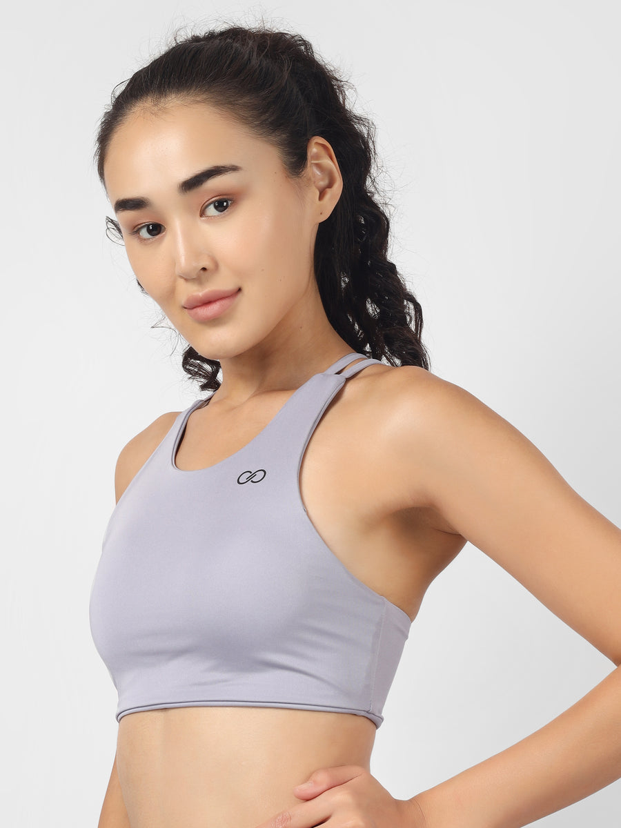 Creeluxe Active Racer Back Sunset Orange Women's Sports Bra | Creez – CREEZ